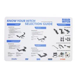 Rigid Hitch "Know Your Hitch" Counter Mat - 11" x 17" - Blue & White