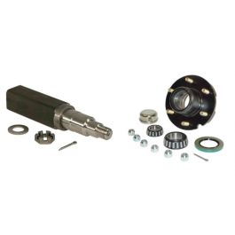 Trailer Spindle and Hub Kit with 6 Lugs on 5 1/2" Circle, 3,000 lb ...